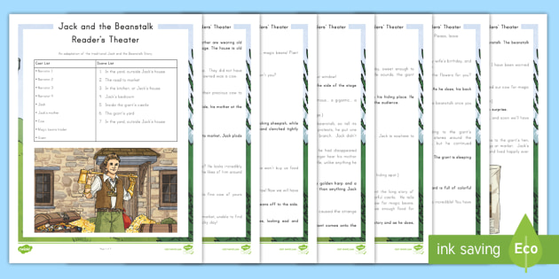Jack and the Beanstalk Reader's Theater (teacher made)