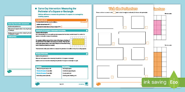 👉 Y3 Intervention: Measuring perimeter of a square & rectangle