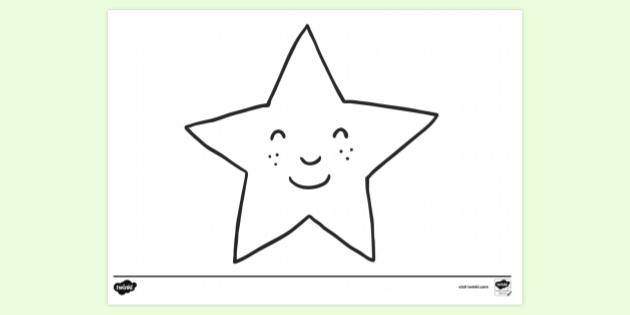 Super Easy Colouring Page - Star Colouring