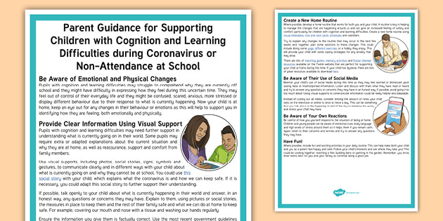 Parent Guidance for Supporting Children with Cognition and Learning