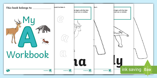 My Workbook with Letter A Pictures - KS1 Resources