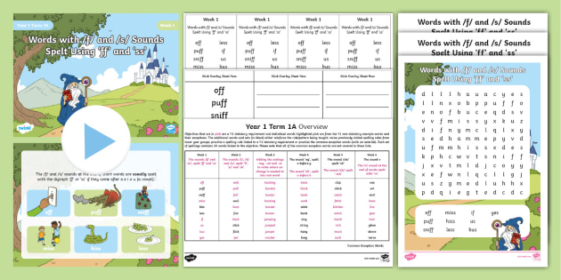 Year 1 Term 1A Week 1 Spelling Pack (teacher made)