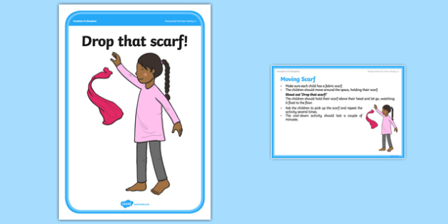 Moving Scarf Cool-Down Activity Card (teacher made)