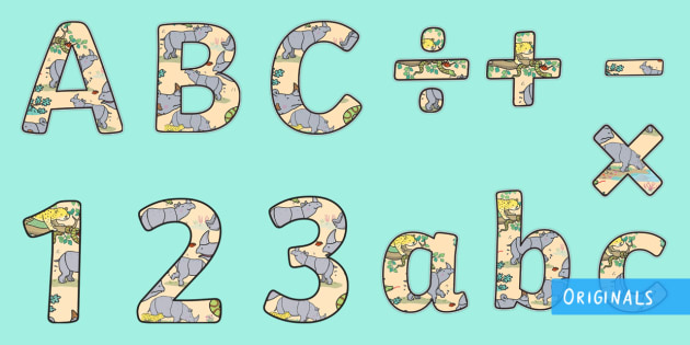 FREE! - Ronald the Rhino Display Lettering (teacher made)