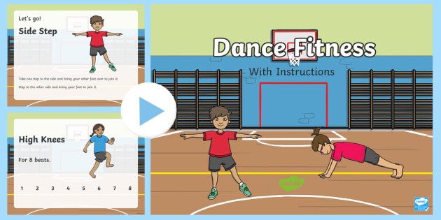 Dance Fitness With Instructions PowerPoint (teacher made)