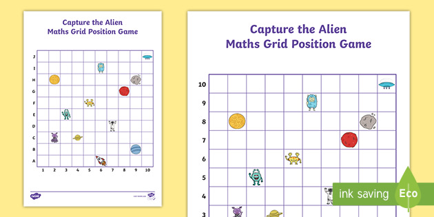 👉 Capture the Alien Coordinates Maths Pairs Game