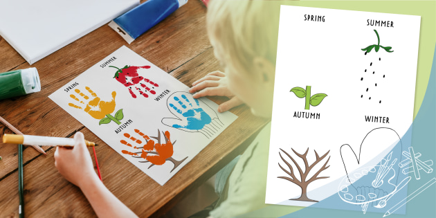 Seasons Handprint Activity Poster | Twinkl Art Gallery