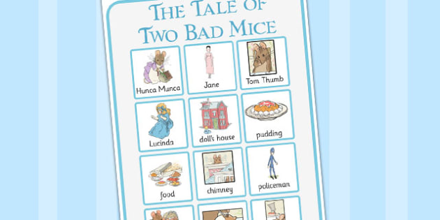 The Tale of Two Bad Mice Vocabulary Poster (Teacher-Made)