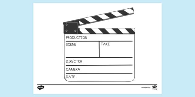 FREE! - Clapperboard Colouring | Colouring Sheets