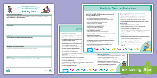 EYFS Reading Area Child-Initiated Learning Resource Pack