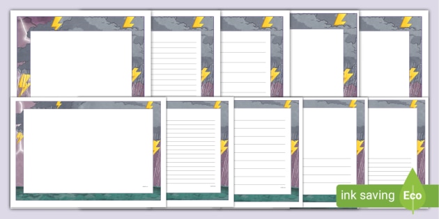 Storm-Themed Page Borders KS2 (teacher made)