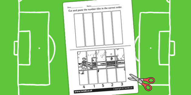 Football Themed Number Sequencing Puzzle (teacher made)