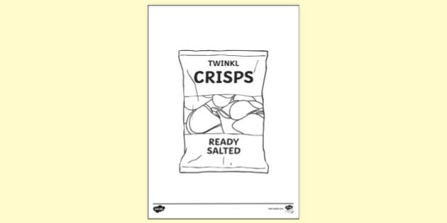 FREE! - Packet of Crisps Colouring | Colouring Sheets