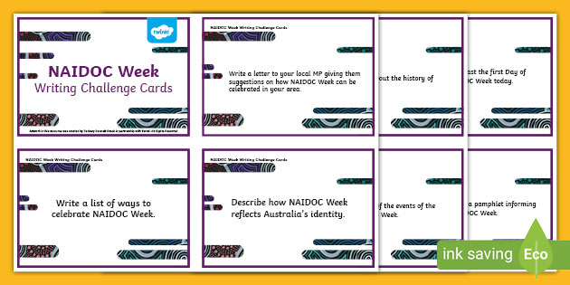 FREE! - NAIDOC Week Writing Challenge Cards | Primary Resources