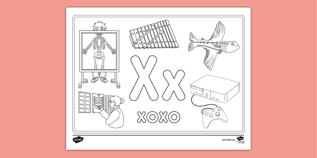 the letter x coloring sheet