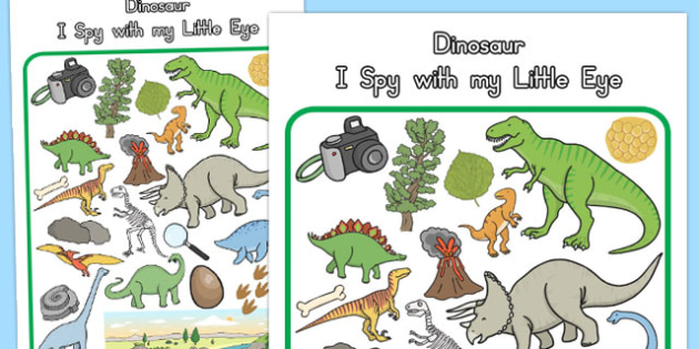 Dinosaur Themed I Spy With My Little Eye Activity - australia