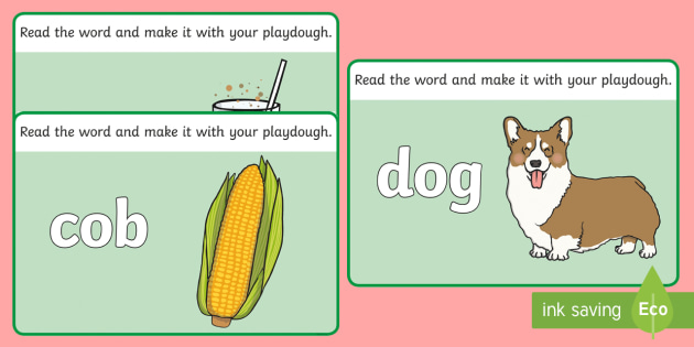 CVC Word Playdough Mats (o)