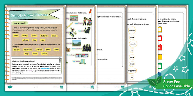 Year 1 Nouns and Noun Phrases Parent Guide and Activity Ideas - Twinkl ...