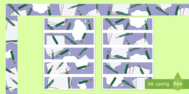 Creative Writing Display Borders