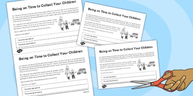 Punctual Pick Up Letter (teacher made)