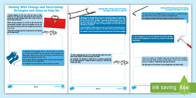 Dealing with Change Activity - PSHE Strategies and Ideas