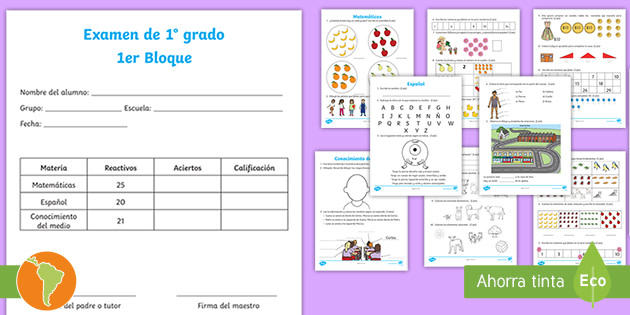 Examen: Primer Grado para el primer bloque