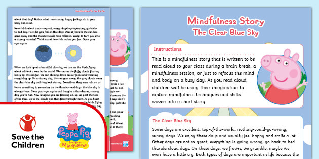 FREE! - A Month of Mindfulness: The Clear Blue Sky Mindfulness Story