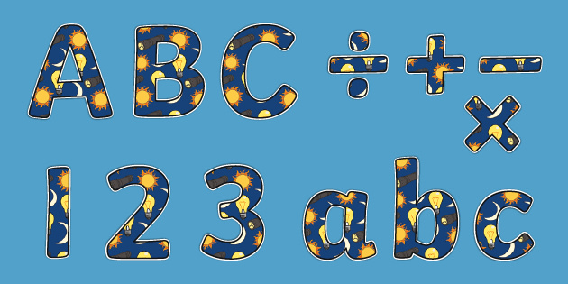 Light and Dark Display Lettering