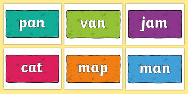 CVC Words on Multicoloured Bricks