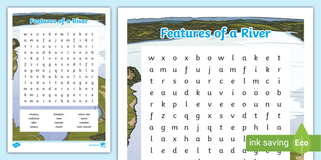 River Word Search (Teacher-Made)
