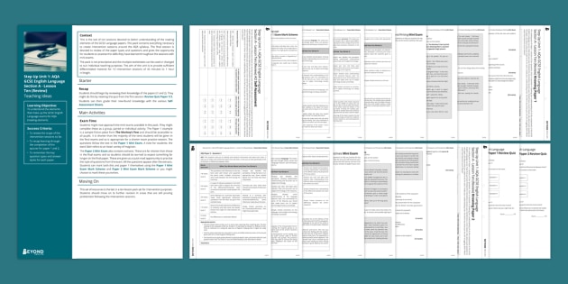 English Intervention Resources 10 | AQA English Language