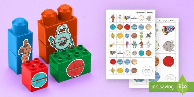 Space-Themed Matching Connecting Bricks Game