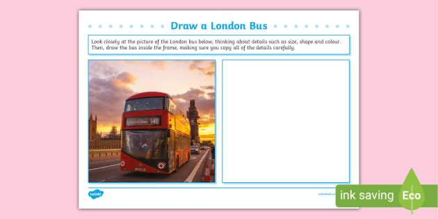 Draw a London Bus Art Activity (teacher made)
