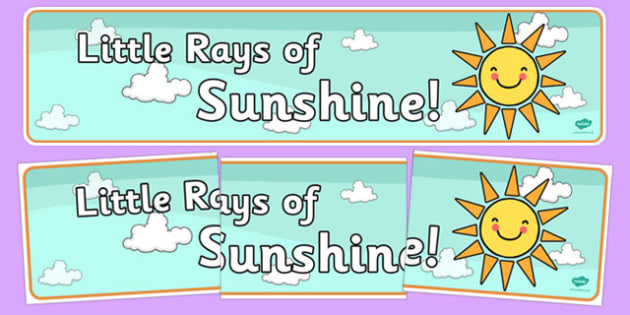 👉 Little Rays of Sunshine Display Banner (teacher made)