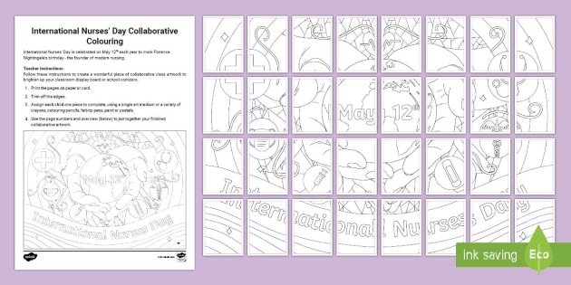 International Nurses' Day Collaborative Colouring