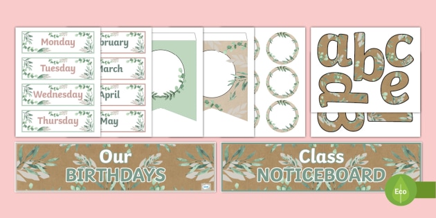 Botanical Themed Classroom Display Pack (teacher made)