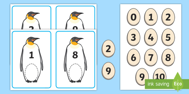 Penguin Themed Number Bonds to 10