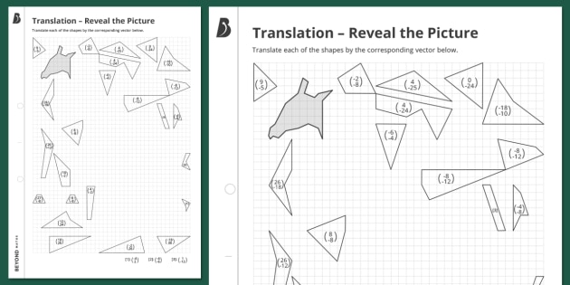 👉 Reveal the Picture: Translations Worksheet (PDF) | Beyond