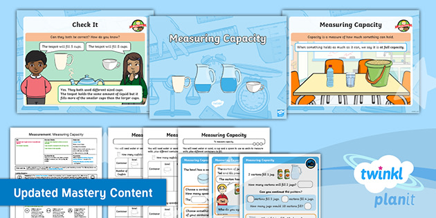 Year 1 Capacity and Volume PlanIt Maths Lesson 2