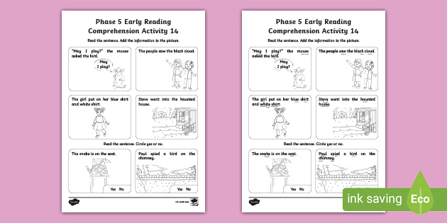 Phase 5 Early Reading Comprehension Activity 14