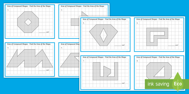 Area of Compound Shapes Challenge Cards (teacher made)
