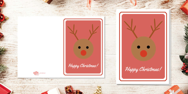 Reindeer Christmas Card | Christmas Resources | Twinkl Party