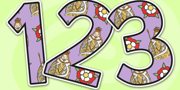 Elizabeth I Themed Display Numbers-Elizabeth I, themed, display numbers