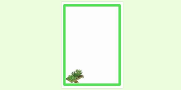 FREE! - Page Border Vegetable Garden | Page Borders | Twinkl