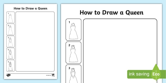 Queen Drawing Guides | twinkl.co.uk