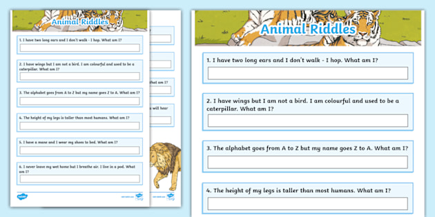 Animal Riddles | twinkl.com.au