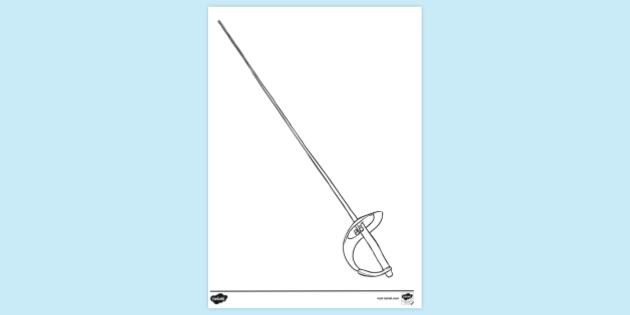 FREE! - Sabre Colouring Sheet | Colouring Sheets