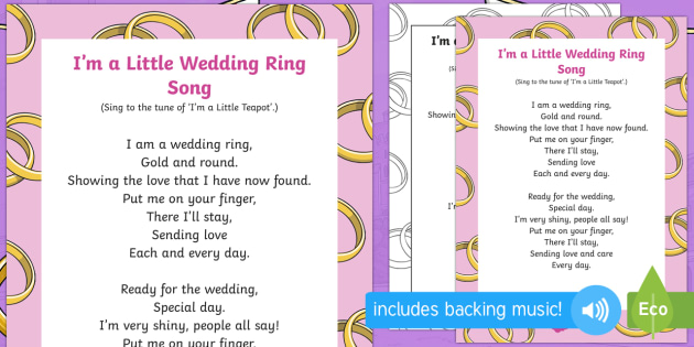 I'm a Little Wedding Ring Song (teacher made)