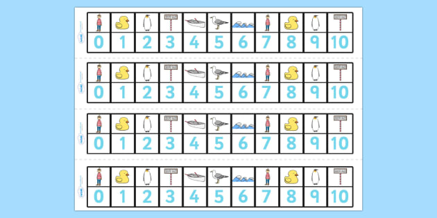 Number Track 0-10 to Support Teaching on Lost and Found