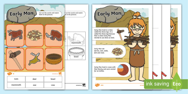 Let's Learn About Early Man Reading Comprehension